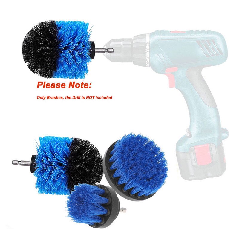 3pcs Power Scrubber Brush Set For Car Wheel Bathro... – Grandado