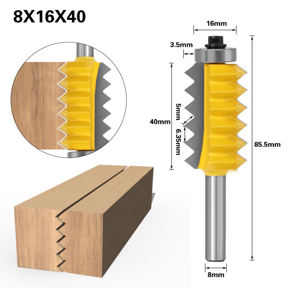 8mm Shank Raised panel"V"joint Bits Finger Joint G... – Grandado