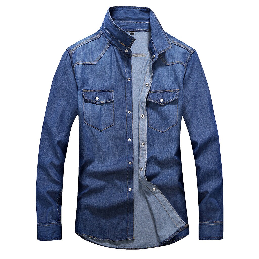 Men's Denim Jacket Hip Hop Retro Denim Jacket Casu... – Grandado