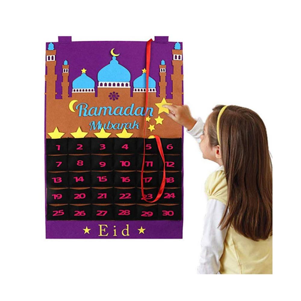 Felt Ramadan Eid Mubarak Kareem Wall Hanging Numbe... – Grandado