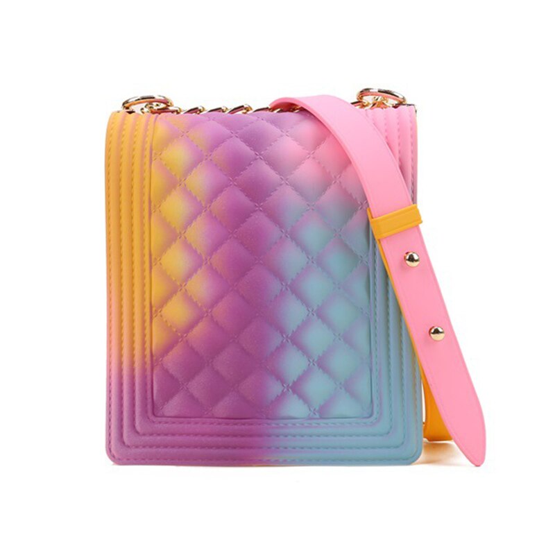 Crossbody Rainbow Bags Pack Matte Rhombic Chain Sh... – Grandado