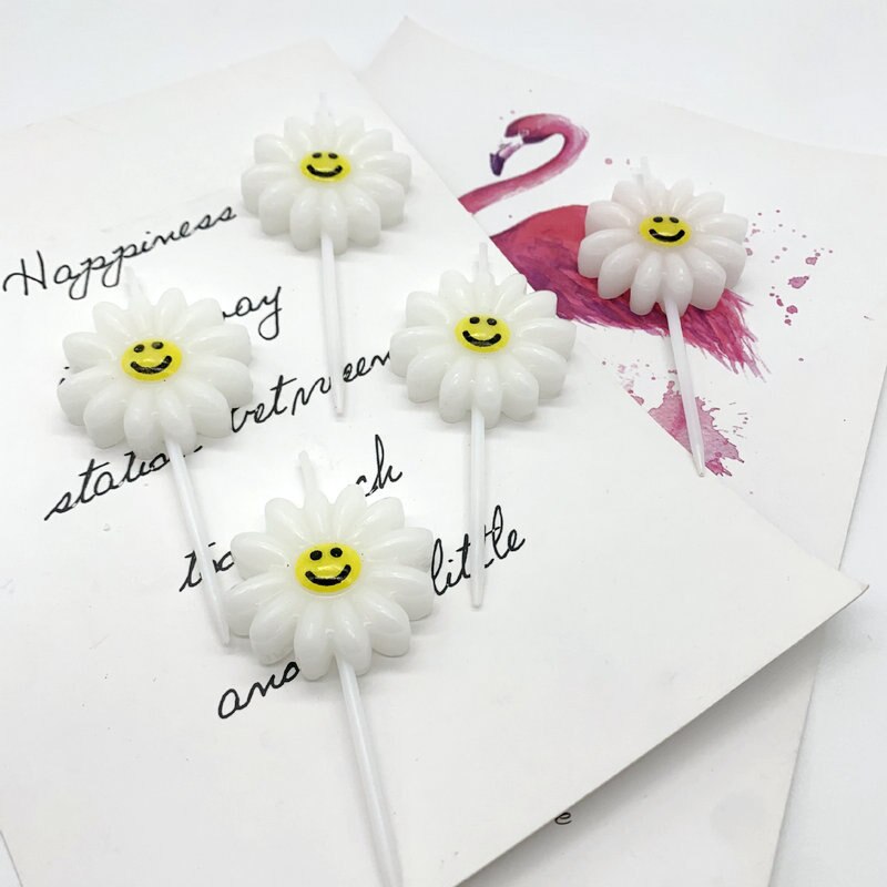 INS Style sunflower smokeless Birthday Cake Candle... – Grandado