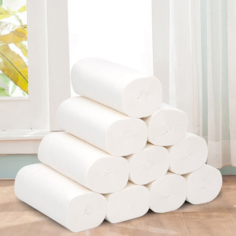 White Toilet Paper Toilet Roll Tissue Roll 12 Roll... – Grandado