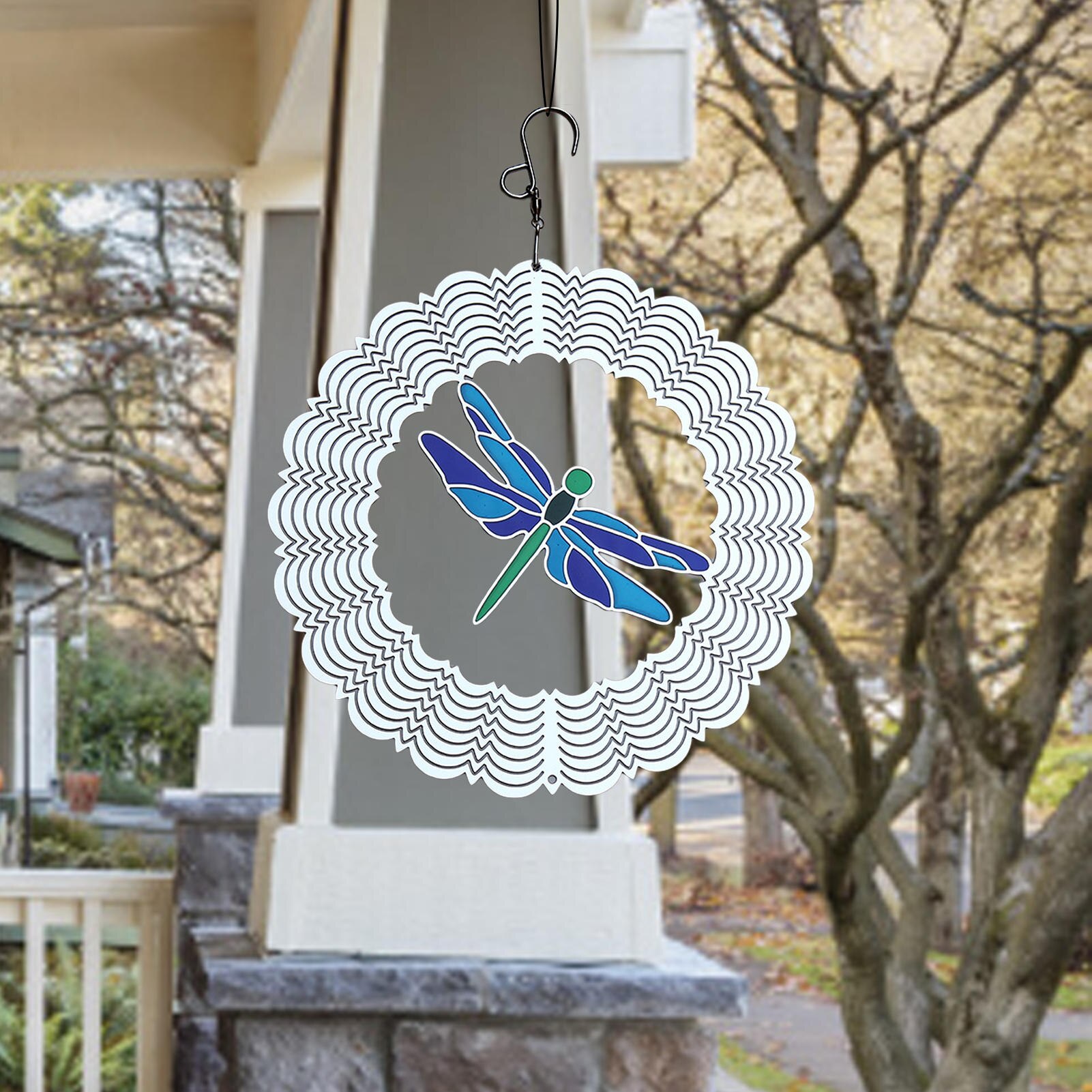 8 Inch Wind Spinner Sparkling Hanging 3D Metal Sou... – Grandado
