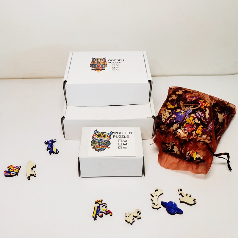 A5 Animal Jigsaw Puzzles Unique Wooden fox Puzzle ... – Grandado