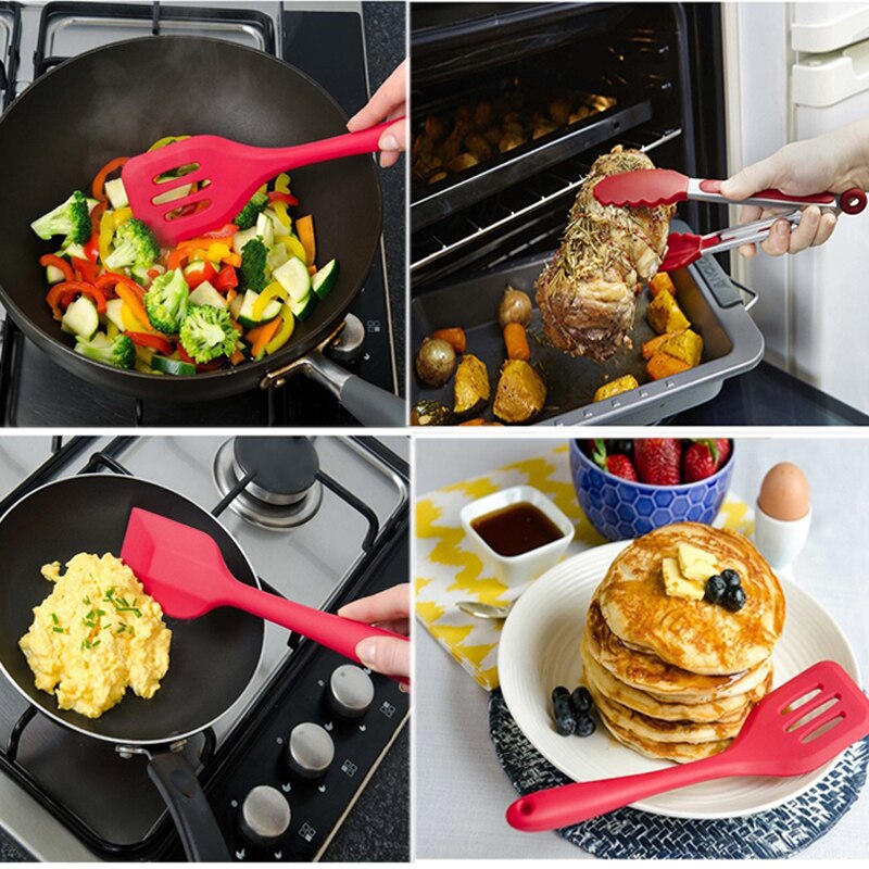 Kitchen Silicone Non-stick Cooking Spoon Spatula L... – Vicedeal