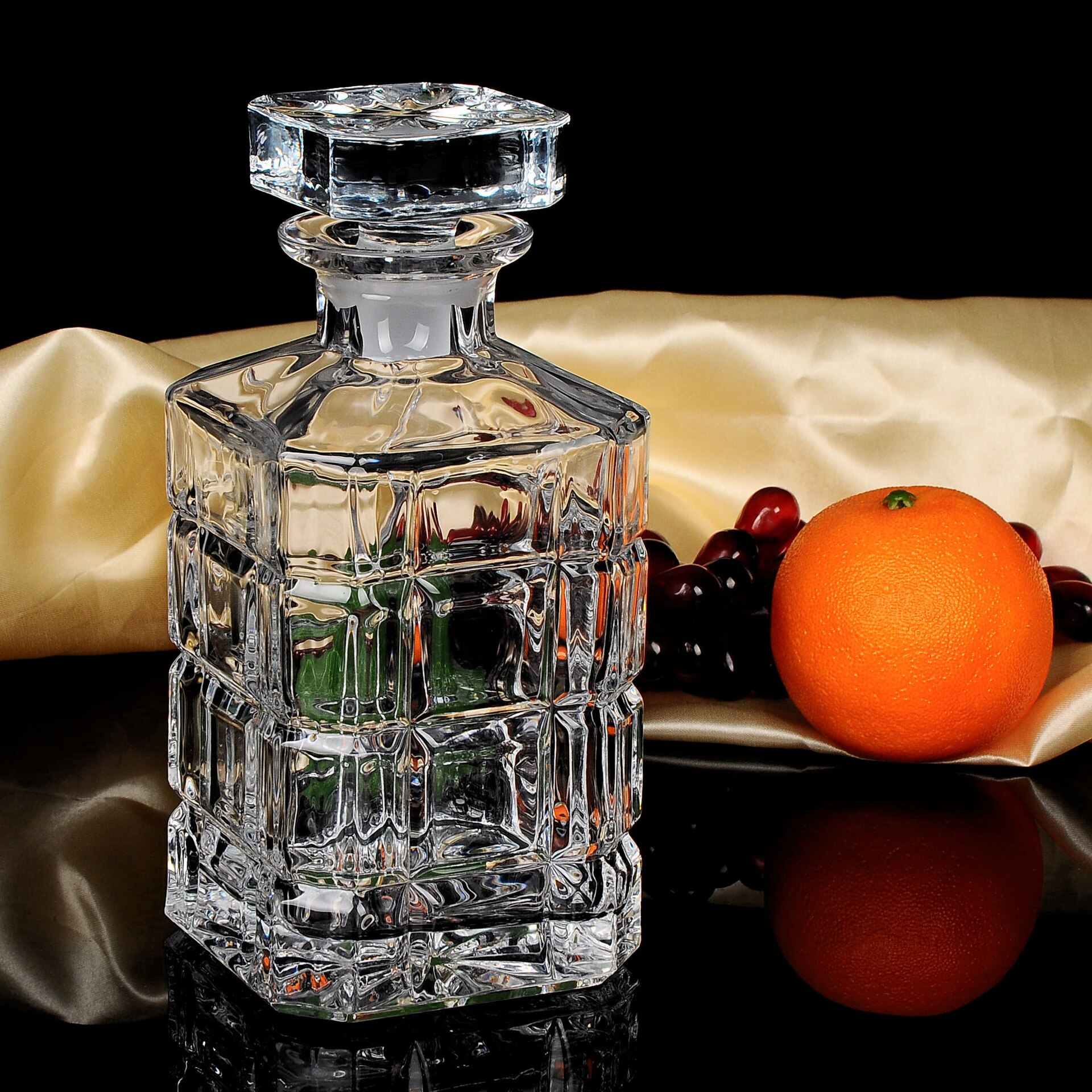 Europese Vintage Crystal Glas Frosted Kurk Wijn Fl... – Vicedeal