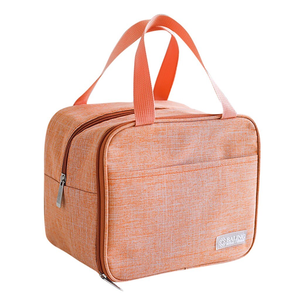 Simple Insulated Lunch Bag Large Solid Print Food ... – Grandado