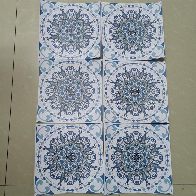 6pcs/set Blue and White Porcelain Pattern Tile Flo... – Grandado