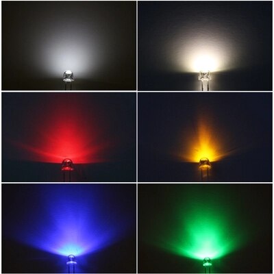 1000/PCS 3MM White LED Transparent Transparent Rou... – Vicedeal