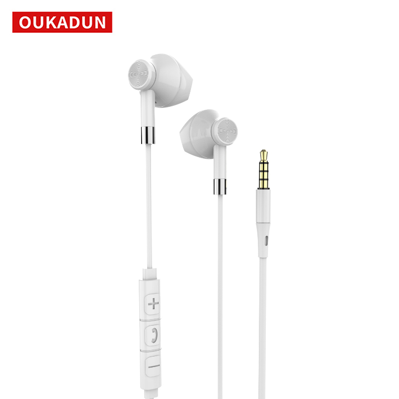 Ledning 3.5mm øretelefoner, musik headset med mikr... – Grandado