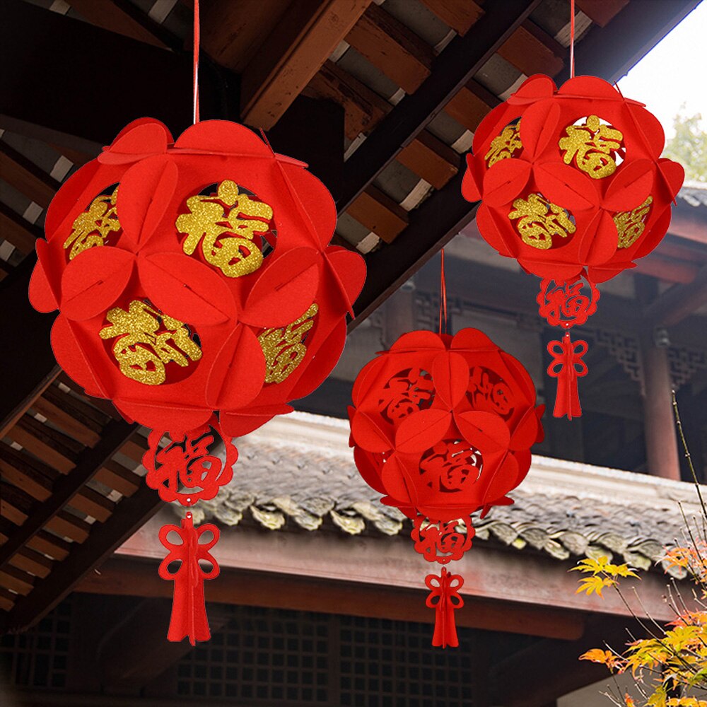 China Fu letters Lantern Chinese Year Decorations ... – Vicedeal