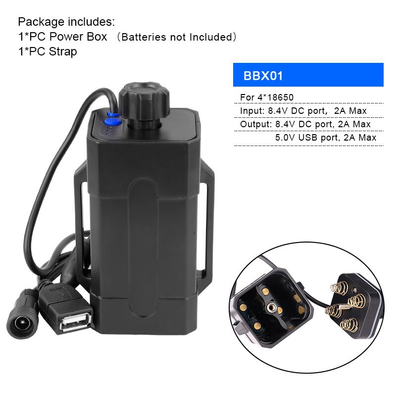 Bicycle Lamp Battery Box 8.4V 5V Dual Voltage Outp... – Grandado