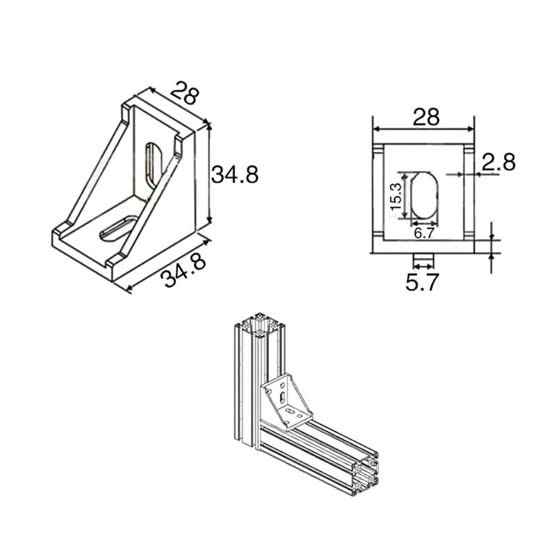 2022 10pcs 3030 Fasten Fitting Angle 30x30 L Conne... – Vicedeal