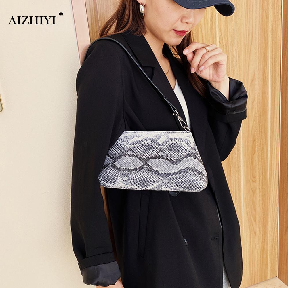 Retro Snake Print Handbag Totes Women PU Leather S... – Grandado