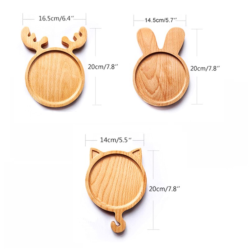 Christmas Dinner Plates For Kids Wooden Children T... – Vicedeal