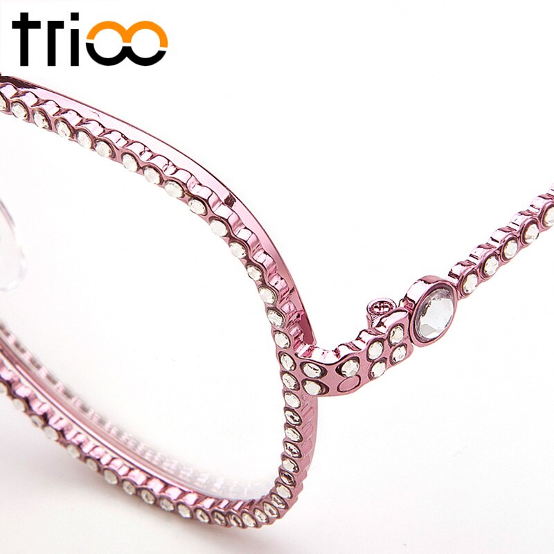 TRIOO Pink Women Glasses Decorative Rhinestone Sty... – Grandado