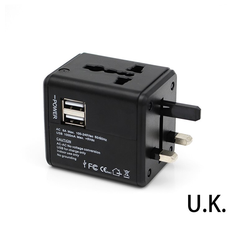 Universal Travel Adapter Dual USB Wand Lade Socket... – Grandado