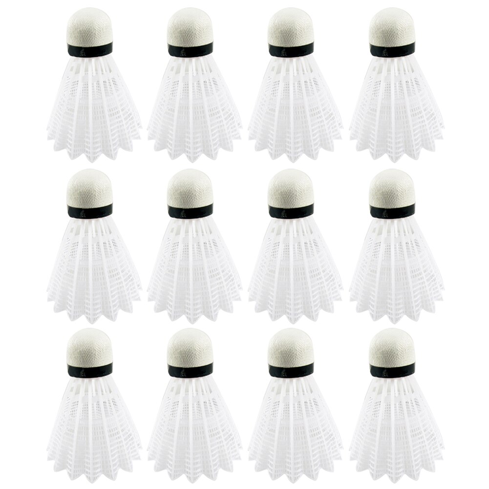 6/12Pcs White Badminton Plastic Nylon Shuttlecocks... – Grandado