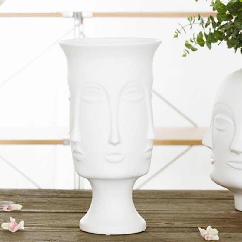 Nordic Minimalism Abstract Ceramic Vase Face Art M... – Grandado