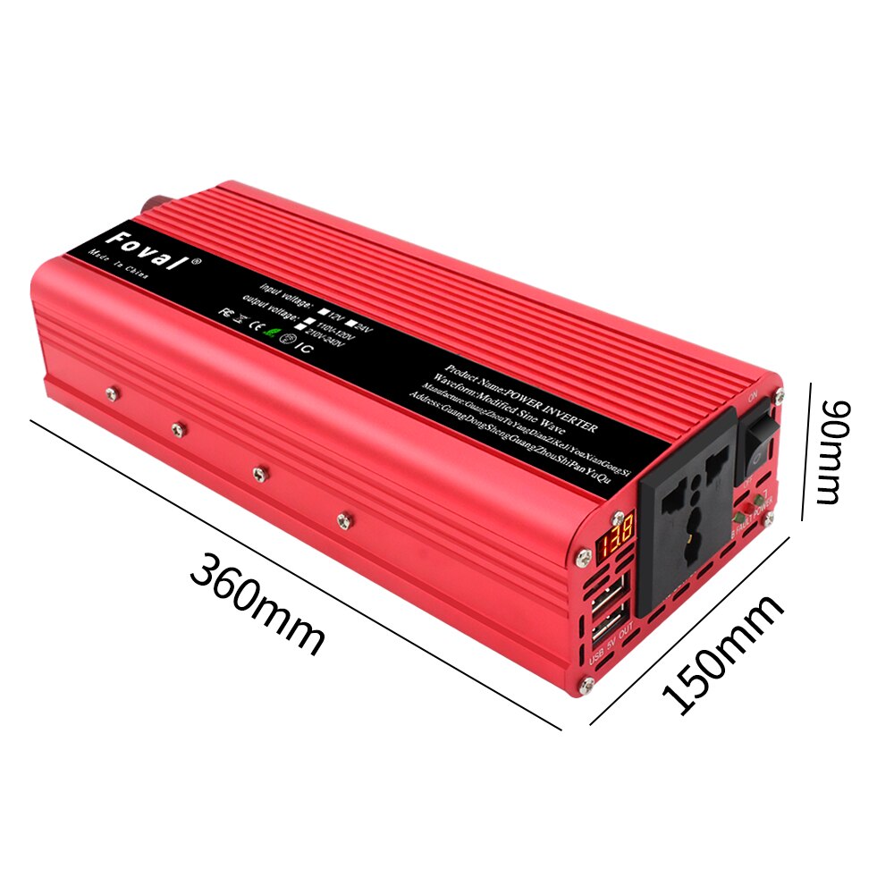 12v to 220v 1500w 2000w 2600w bil solar boost powe... – Vicedeal