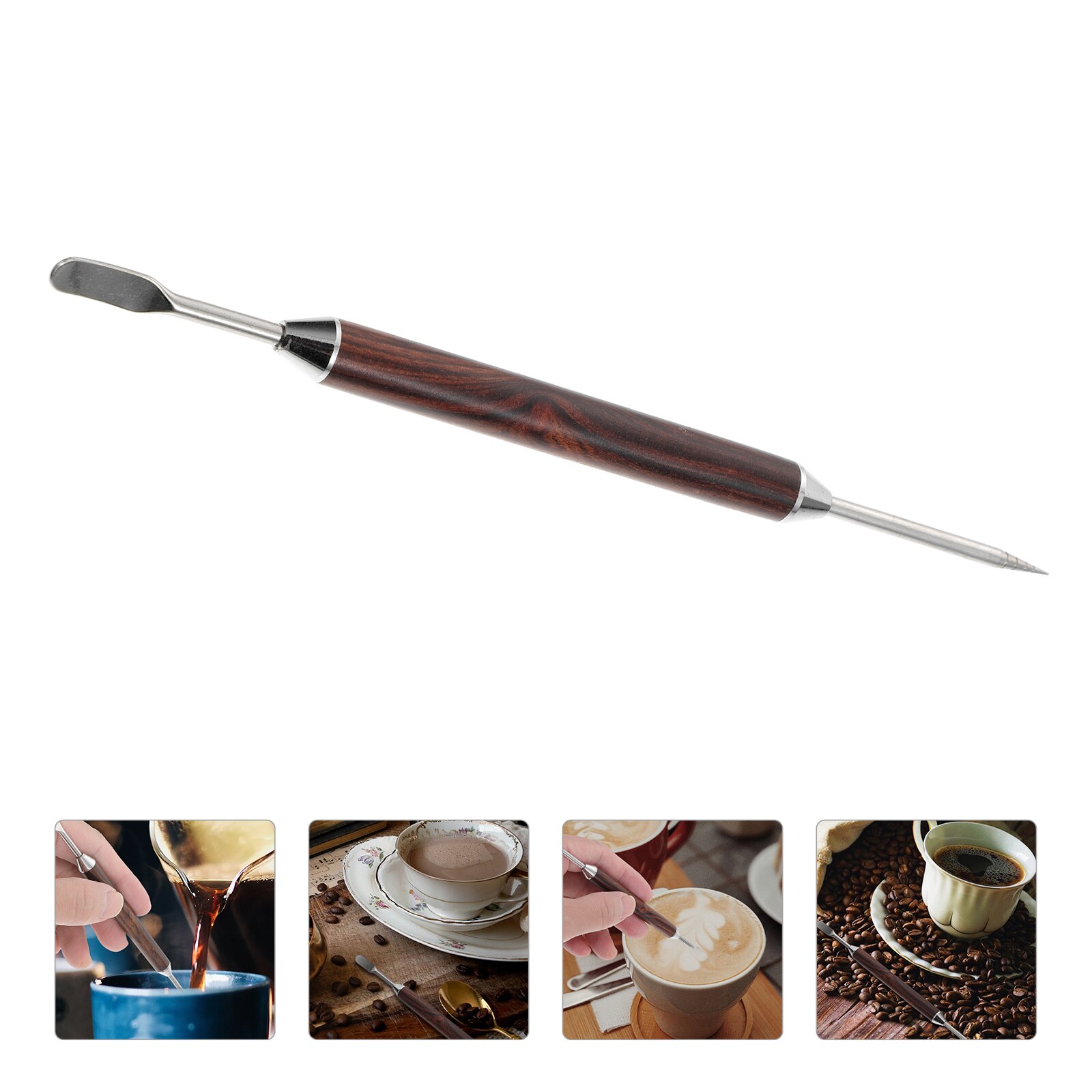 Koffie Latte Art Pen Houten Handvat Diy Koffie Art... – Vicedeal