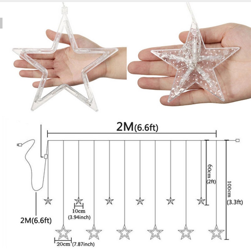 Christmas ornaments light LED Star AC 220V / 3AA B... – Grandado