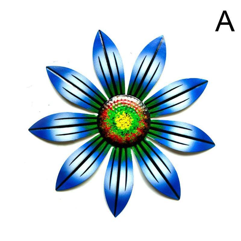 Metal Flower Wall Art Sculpture Indoor Outdoor Han... – Grandado