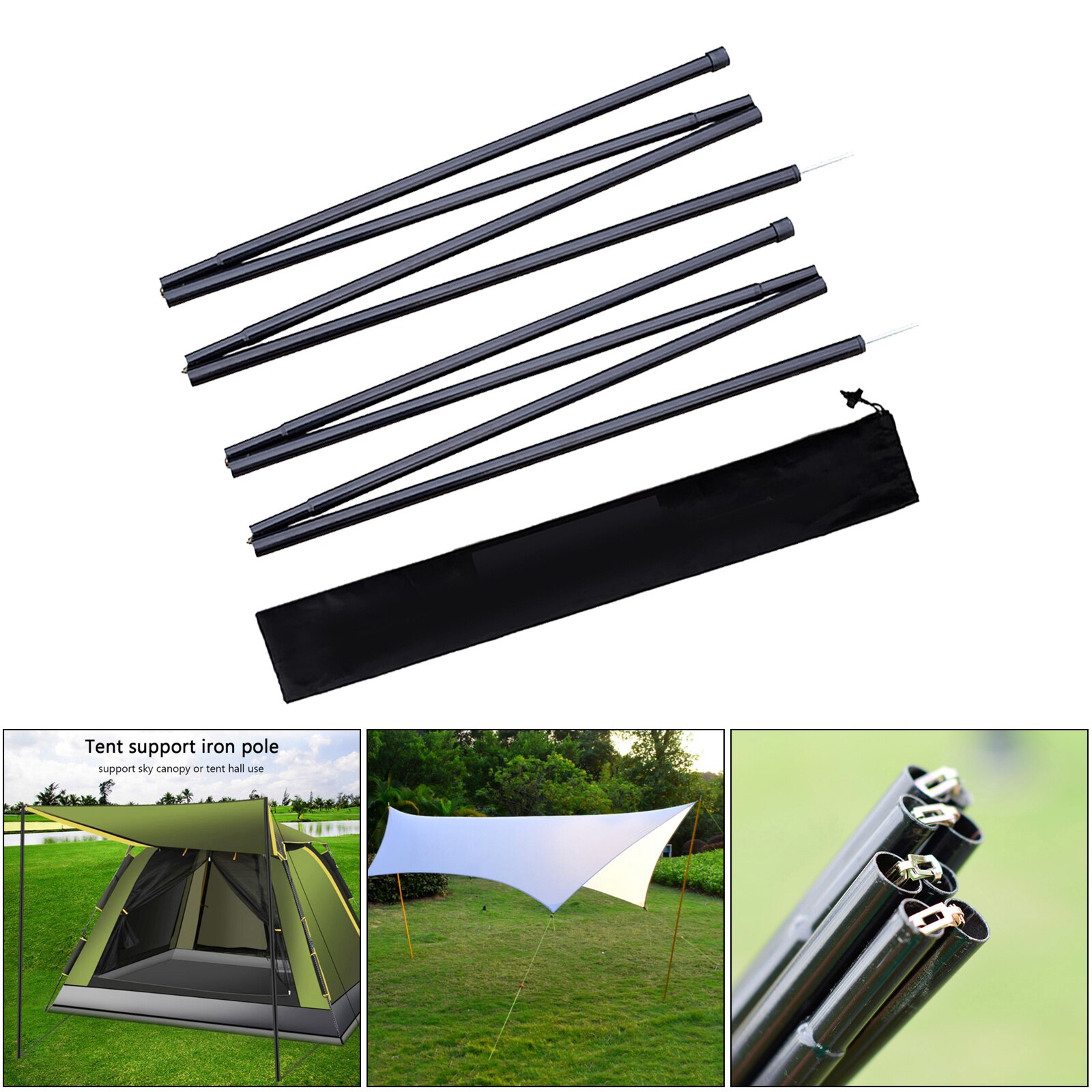2 Stuks Tarp Ondersteuning Polen Tent Staaf Onderd... – Grandado