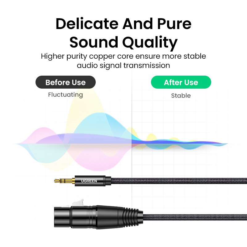 UGREEN XLR to 3.5mm Microphone Audio HiFi Cable XL... – Grandado