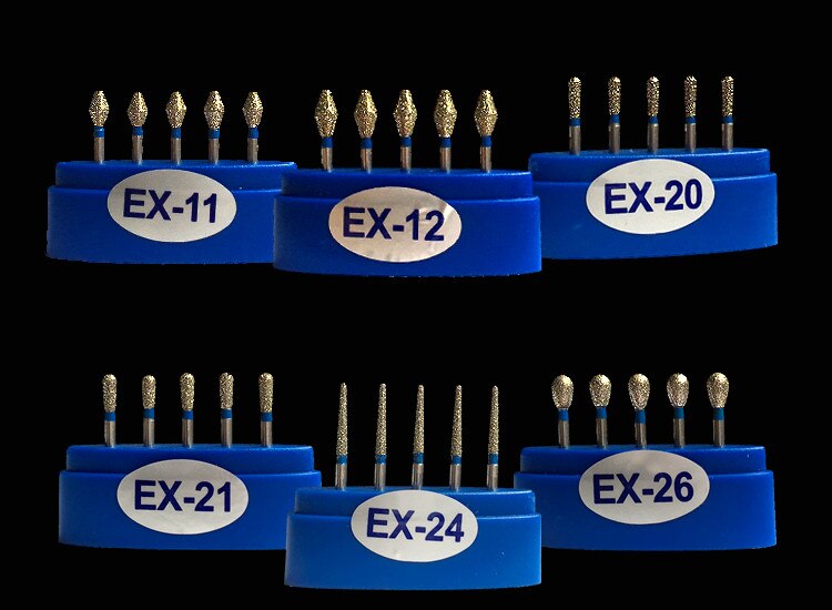 10pcs/set Diamond Burs Dental High Speed Round Hea... – Grandado