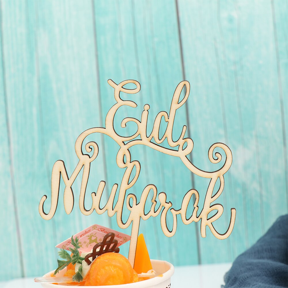 Wood Eid Mubarak Ramadan Wedding Cake Topper Musli... – Grandado