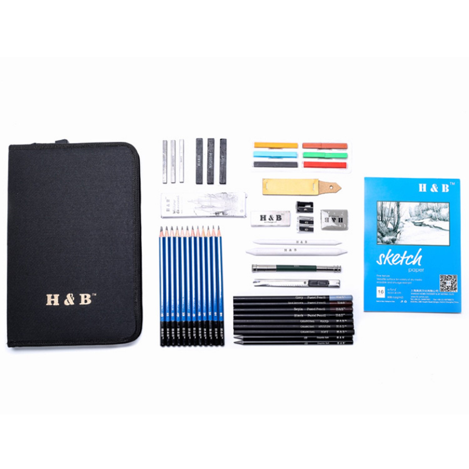 48pcs Drawing Painting Sketch Kit Set with Pencils... – Grandado