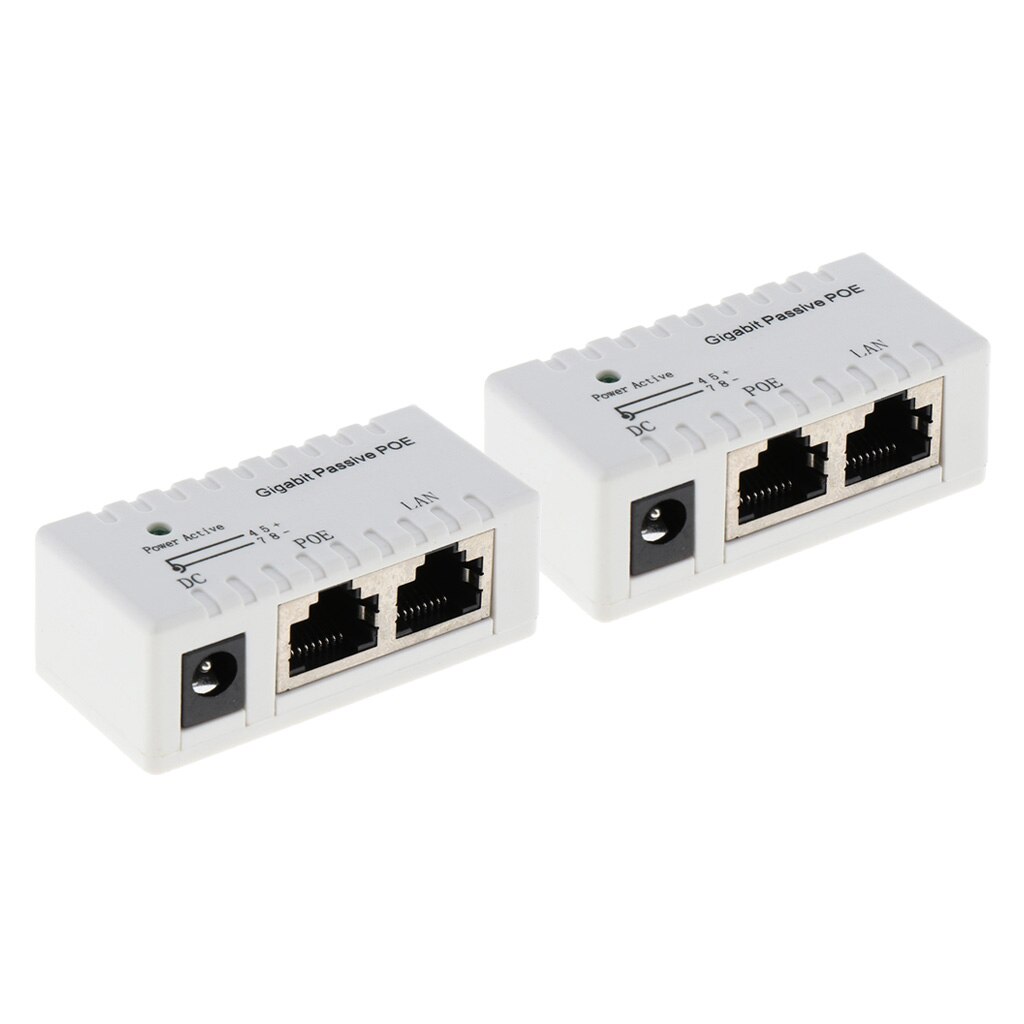 MagiDeal 2x Passive PoE Injector Power Over Ethern... – Vicedeal
