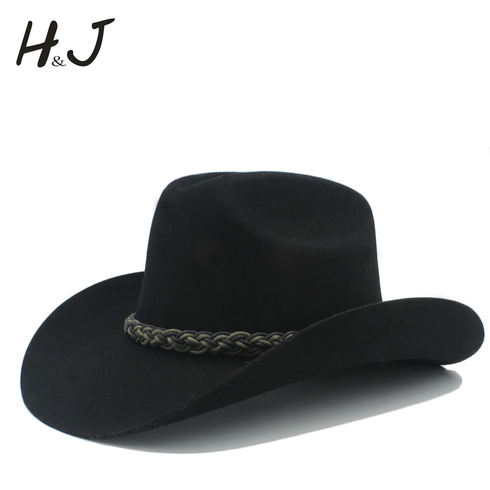 100% wollen dames heren holle western cowboyhoed ... – Vicedeal