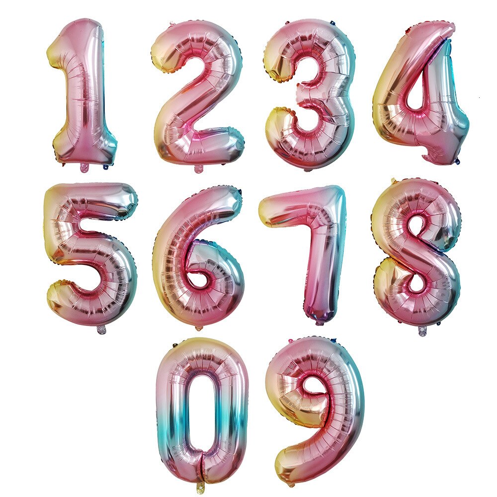 32 Inch Regenboog Kleur Enorme Aantal Ballon Gradi... – Vicedeal