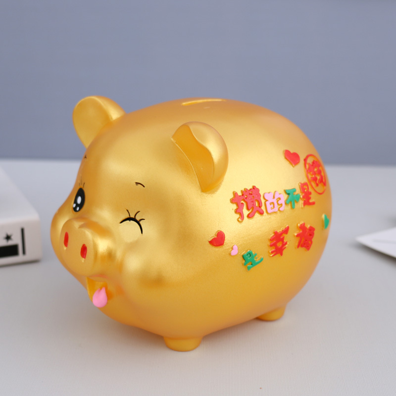 DXUIALOI-hucha de cerdo dorado creativa para niños... – Grandado