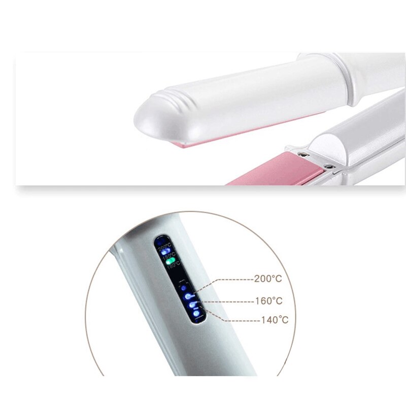 Mini Usb Cordless Hair Straightener with Power Ban... – Grandado