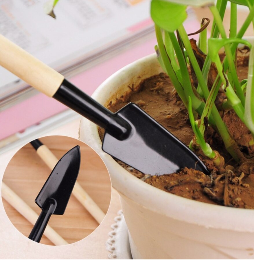 3pcs/Set Mini Gardening Tools Wood Handle Stainles... – Vicedeal