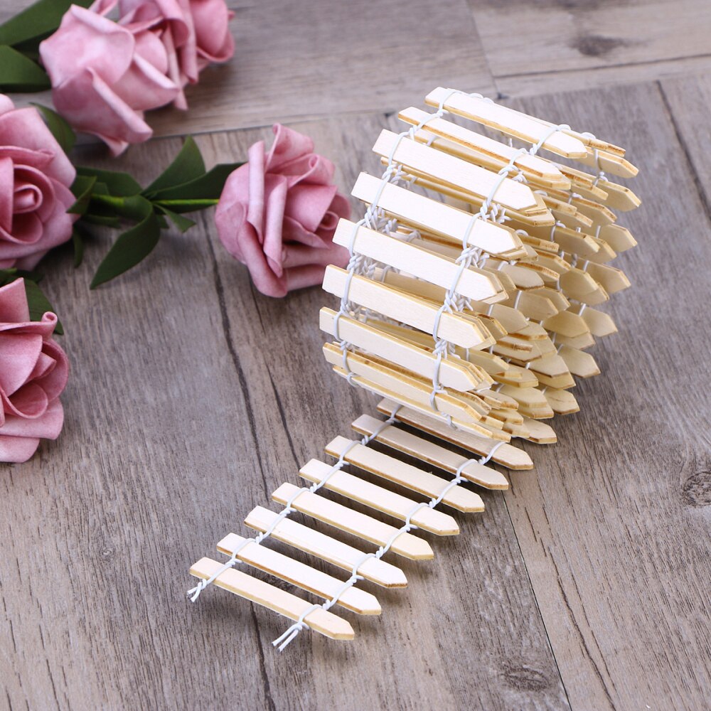 100cm x 5cm Mini Small Wood Fence DIY mini house F... – Grandado