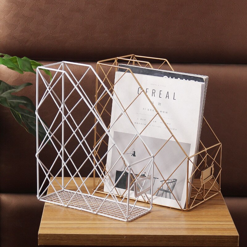 Metal Grid File Rack Data Frame Desk Newspaper Rac... – Grandado