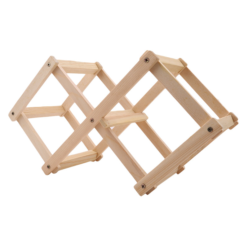 Klassisk rødvinsreol i træ 3 flaskeholder monteret... – Grandado