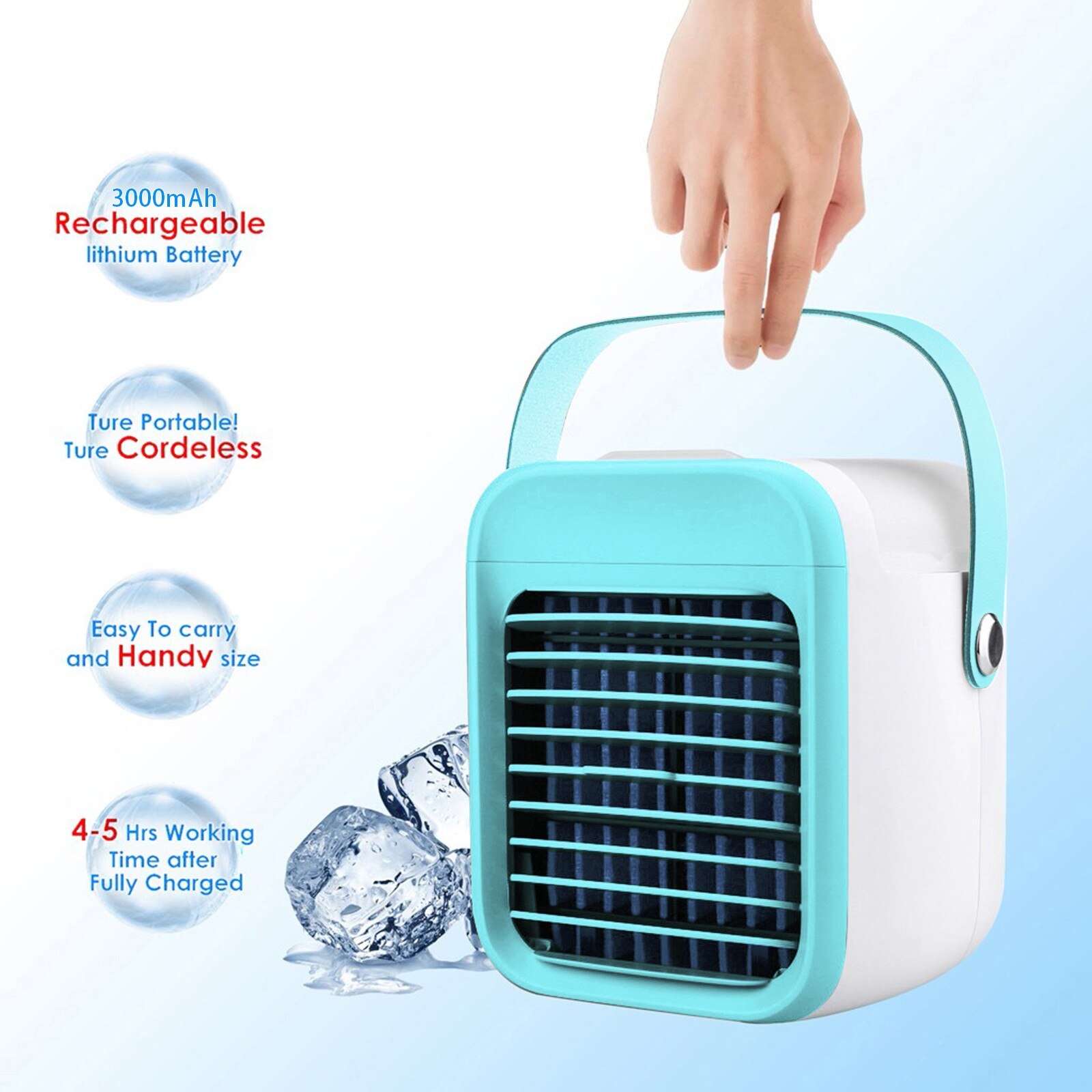 Portable Air Conditioner Fan, Rechargeable Evapora... – Grandado