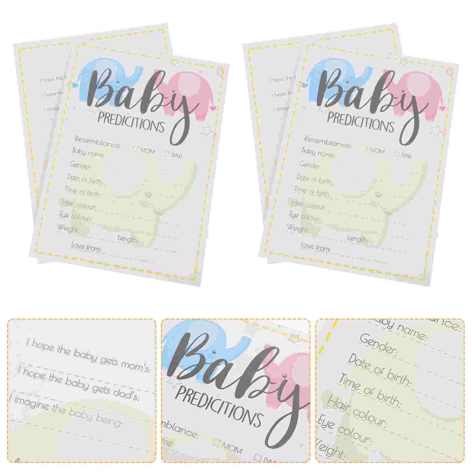 20Pcs Baby Shower Games Baby Prediction Cards Advi... – Grandado