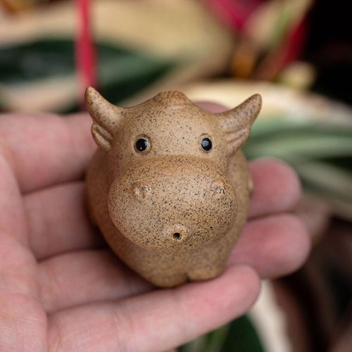 Stoneware fat cow tea set pet ornaments Chinese zo... – Vicedeal