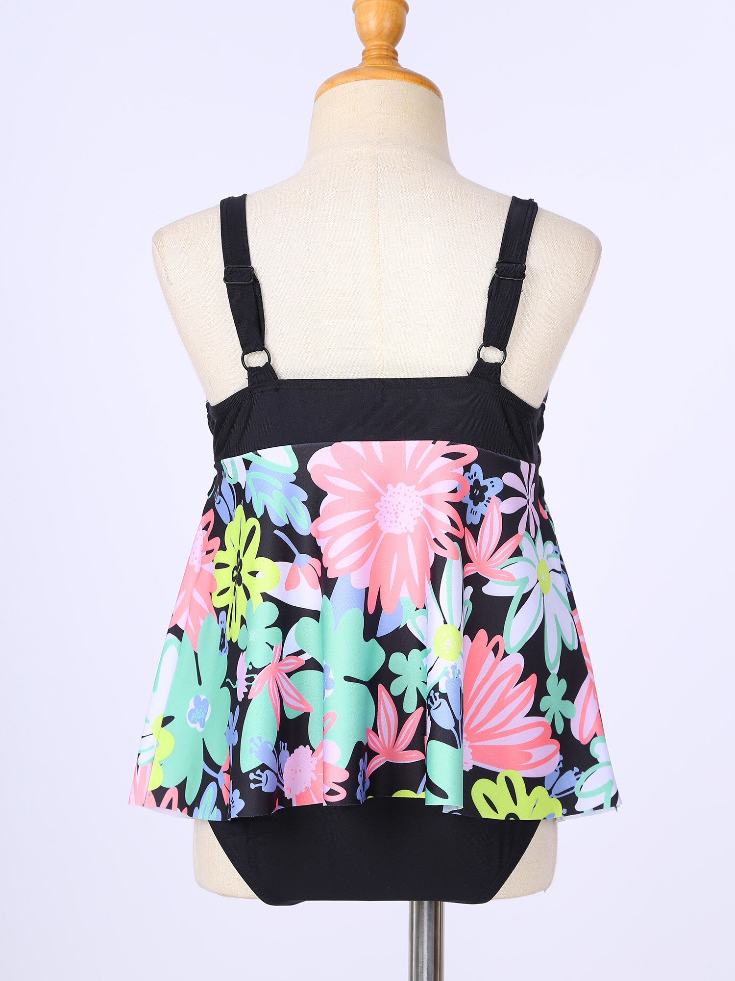 Kids Teens Girls Swimsuits Sleeveless Colorful Pri... – Vicedeal