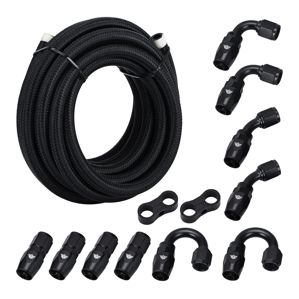 5Meter 6AN AN6 & Stainless Steel Braide Oil Fu... – Vicedeal