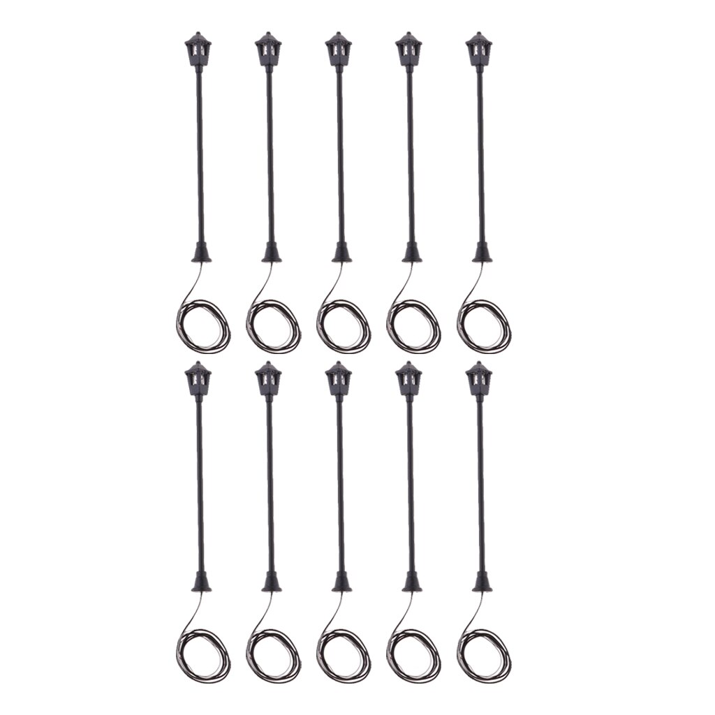 10 Pieces 1cm Height Lawn Model Light Lamppost for... – Grandado