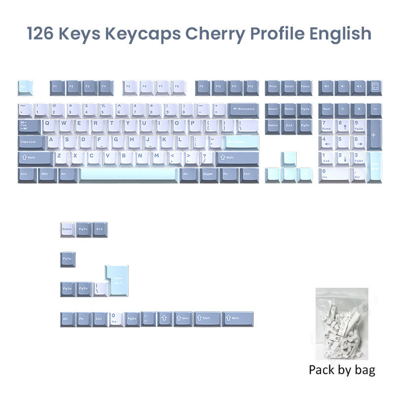 GMK Keycap Double Shot 126 Keys PBT Cherry Keycaps... – Grandado