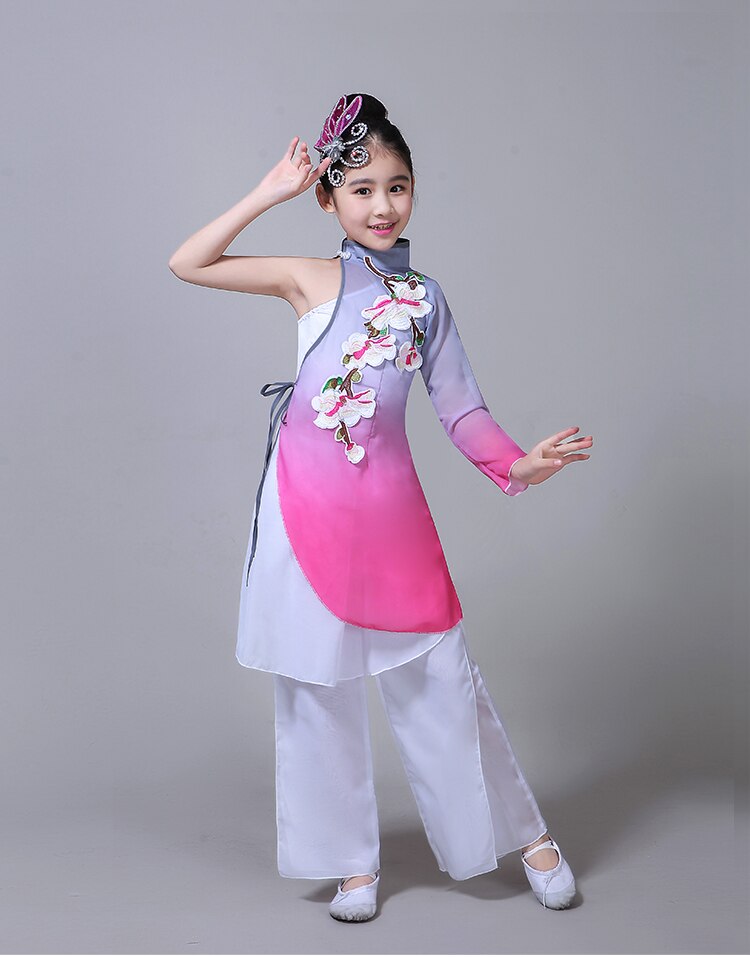 Children Chinese Traditional Folk Dance Costume Gi... – Vicedeal